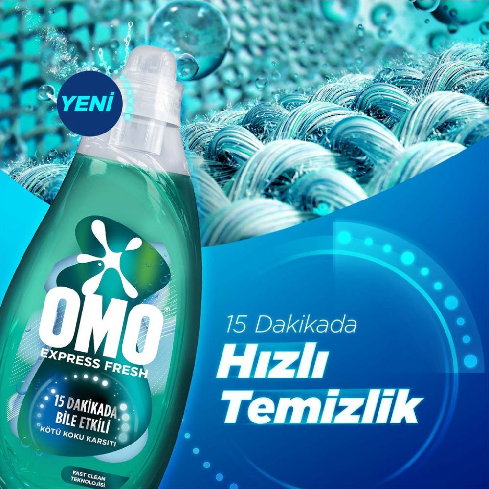 Omo Express Fresh Kötü Koku Karşıtı Sıvı Deterjan - kirmizietiketim.com